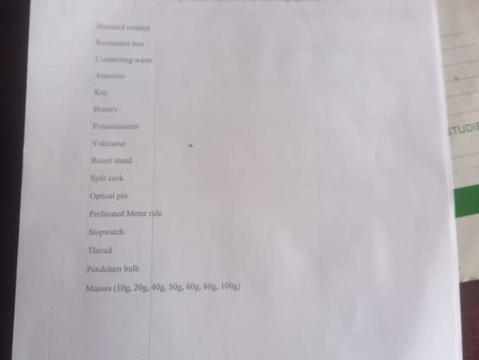 JUPEB 2025 Physics Practical Specimen Archives - Naijaclass Academy