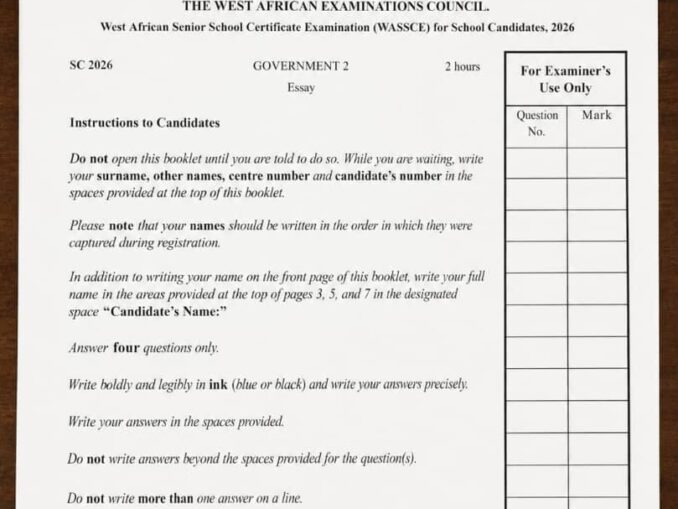 WAEC 2026 Chemistry Practical ALT B Questions and Answers